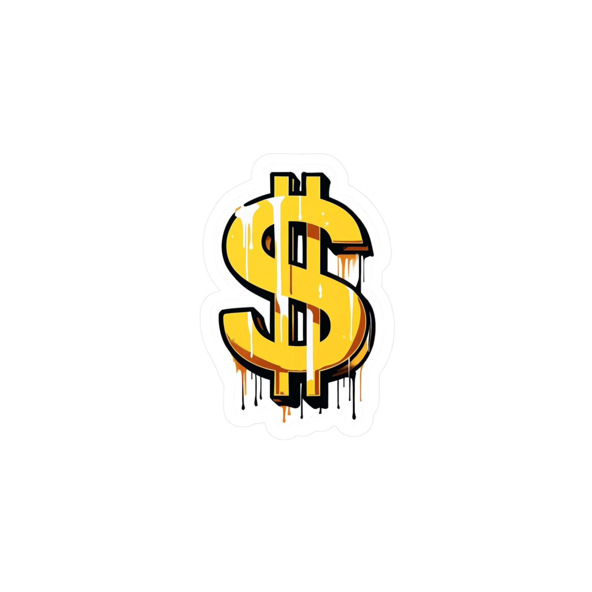 Trendy Dollar Sign Vinyl Decals for Home & Office Decor, Money Stickers ...