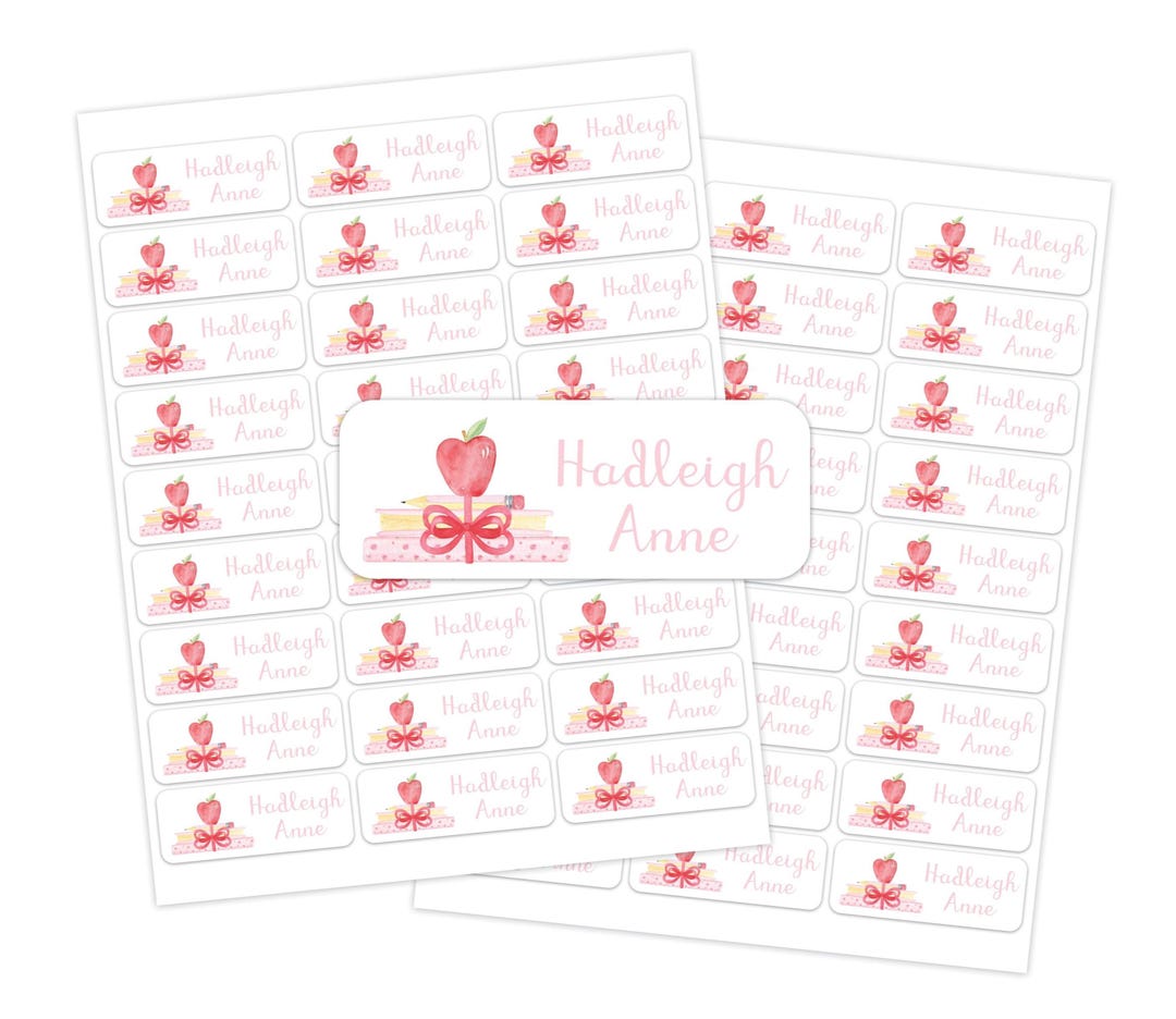 School Labels | School Stickers | Watercolor Labels | Labels for Kids ...