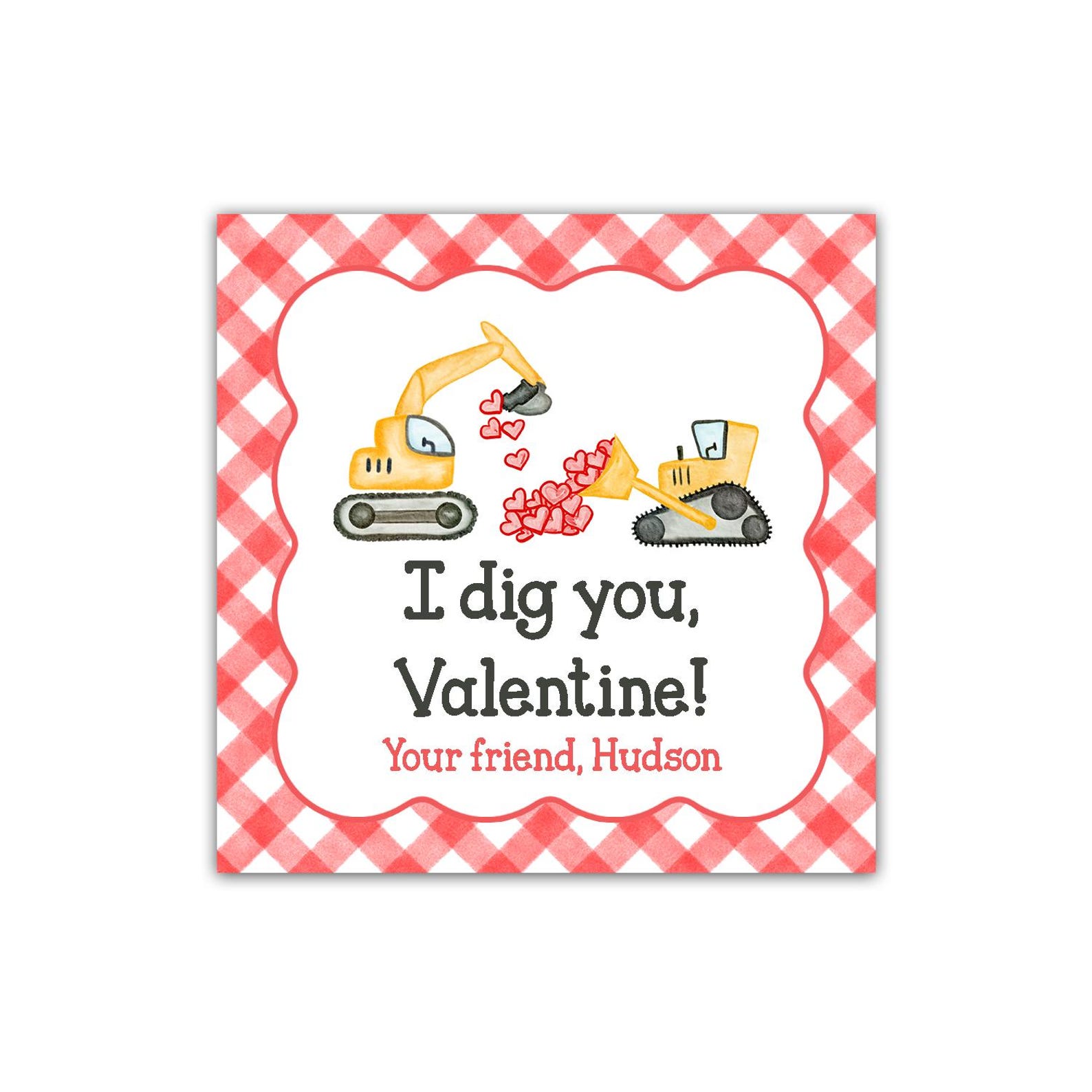 Printable Valentine Tag for Kids | Class Party Favor | Valentine Party ...