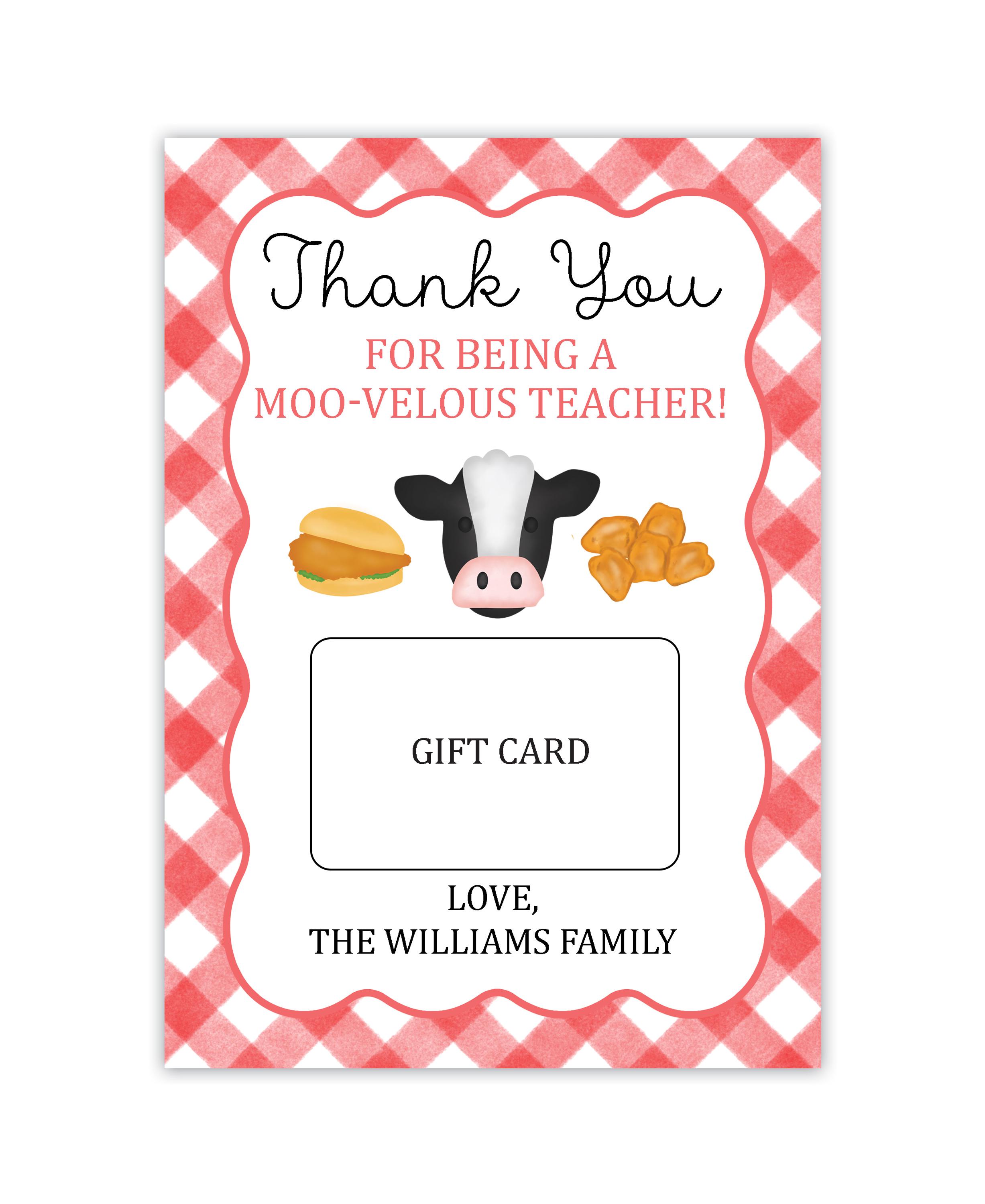 Printable Gift Card Holder | School Gift Card Holder | Teacher ...
