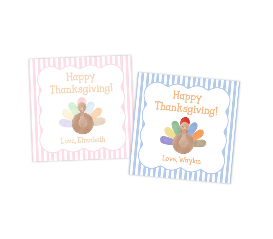 Watercolor Thanksgiving Tag | Turkey Tag | Thanksgiving Tag | Printable ...