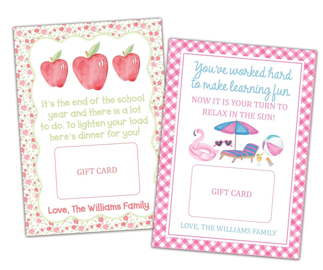 Printable Gift Card Holder | School Gift Card Holder | Teacher ...