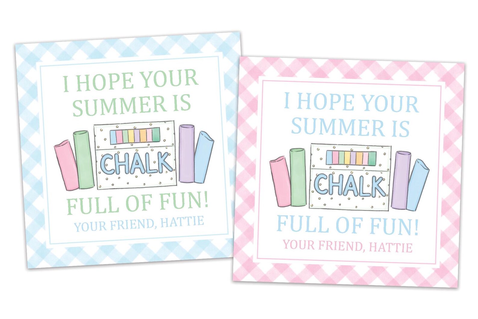Printable Summer Gift Tag | End of School Year Tag | Chalk Favor Tag ...