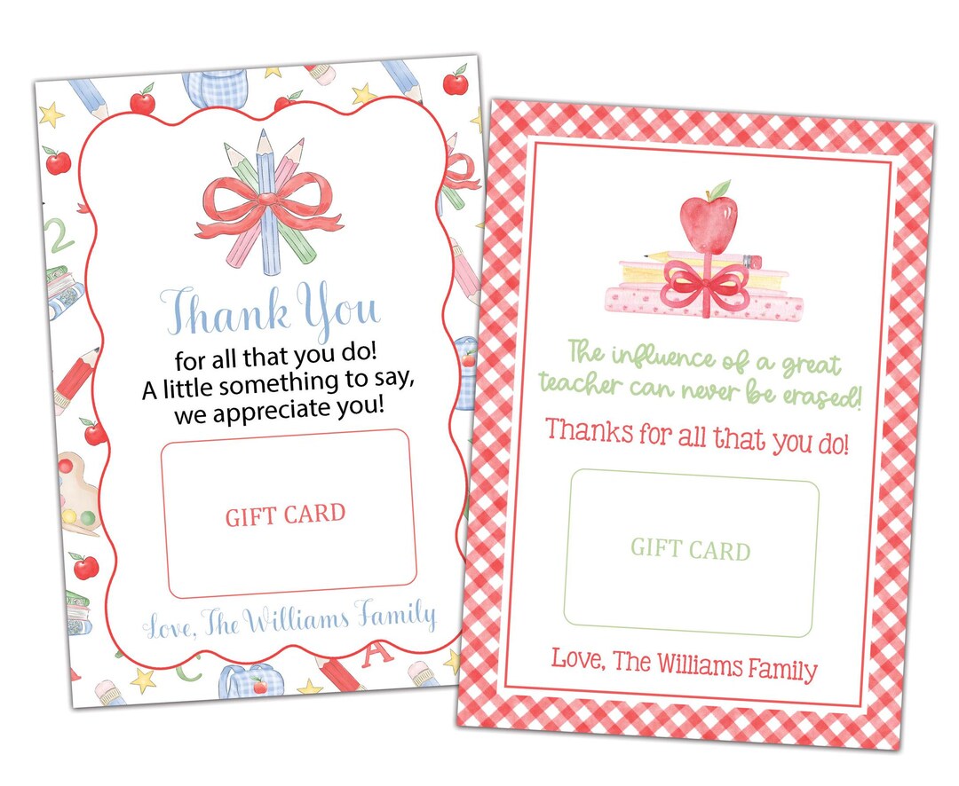 Printable Gift Card Holder | School Gift Card Holder | Teacher ...