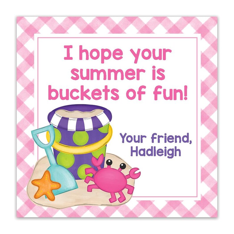 Printable Summer Gift Tag | End of School Year Tag | Buckets of Fun ...