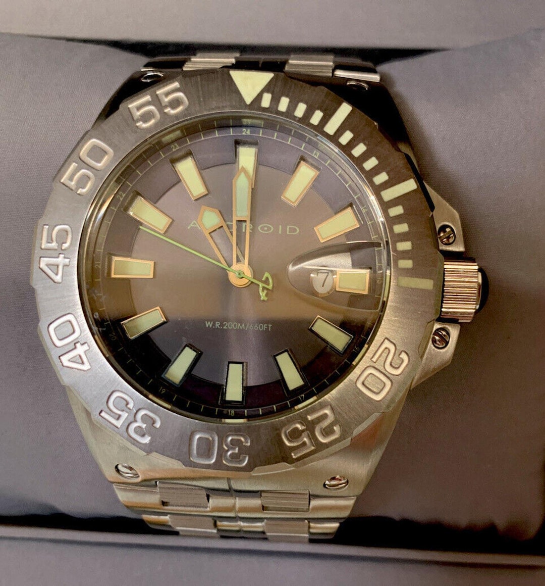 Android Divemaster Predator Watch 200M Quartz Movement Japan Mint in ...