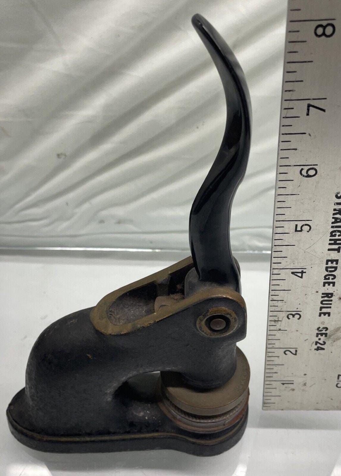 Vintage Antique Cast Iron Seal Press Stamp Embosser 8" Tall X 5" Long ...
