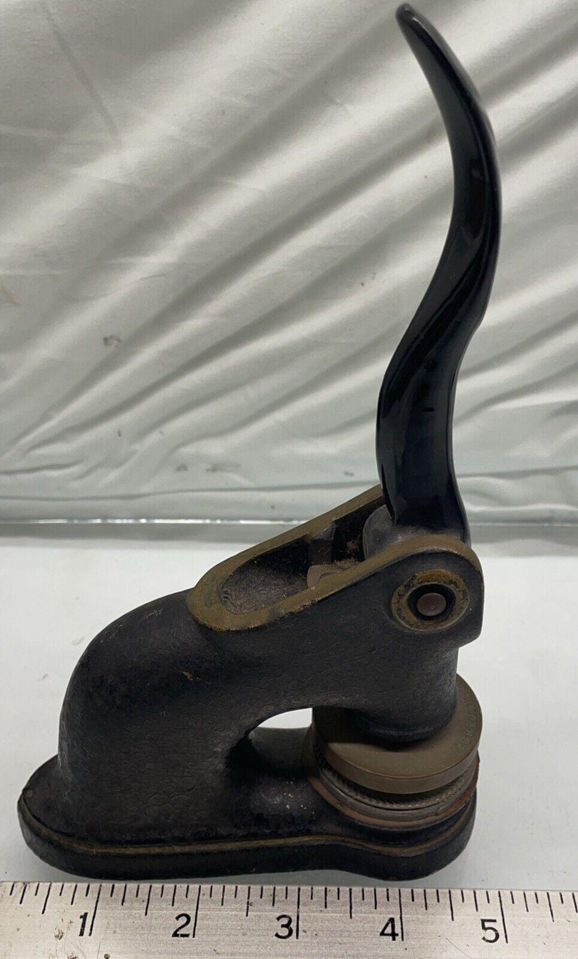 Vintage Antique Cast Iron Seal Press Stamp Embosser 8" Tall X 5" Long ...