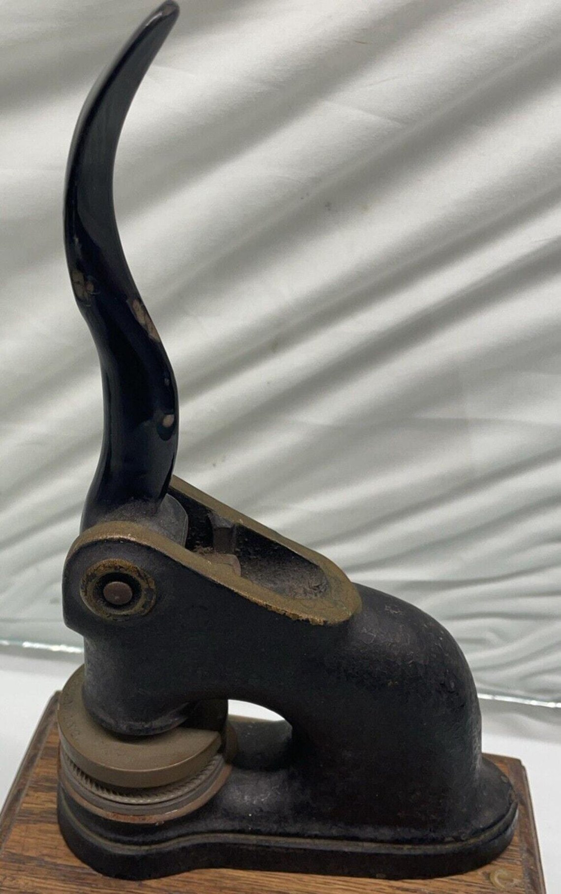 Vintage Antique Cast Iron Seal Press Stamp Embosser 8" Tall X 5" Long ...