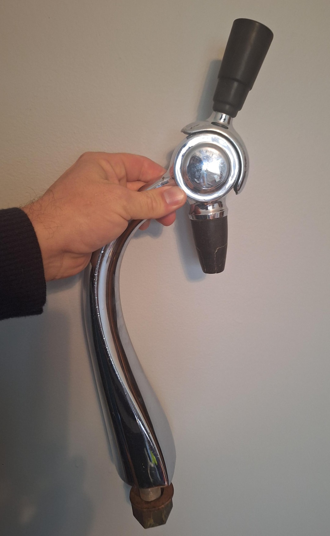 Antique Chrome Gooseneck Soda Fountain Beer Tap – 1' 6" Heavy Vintage ...