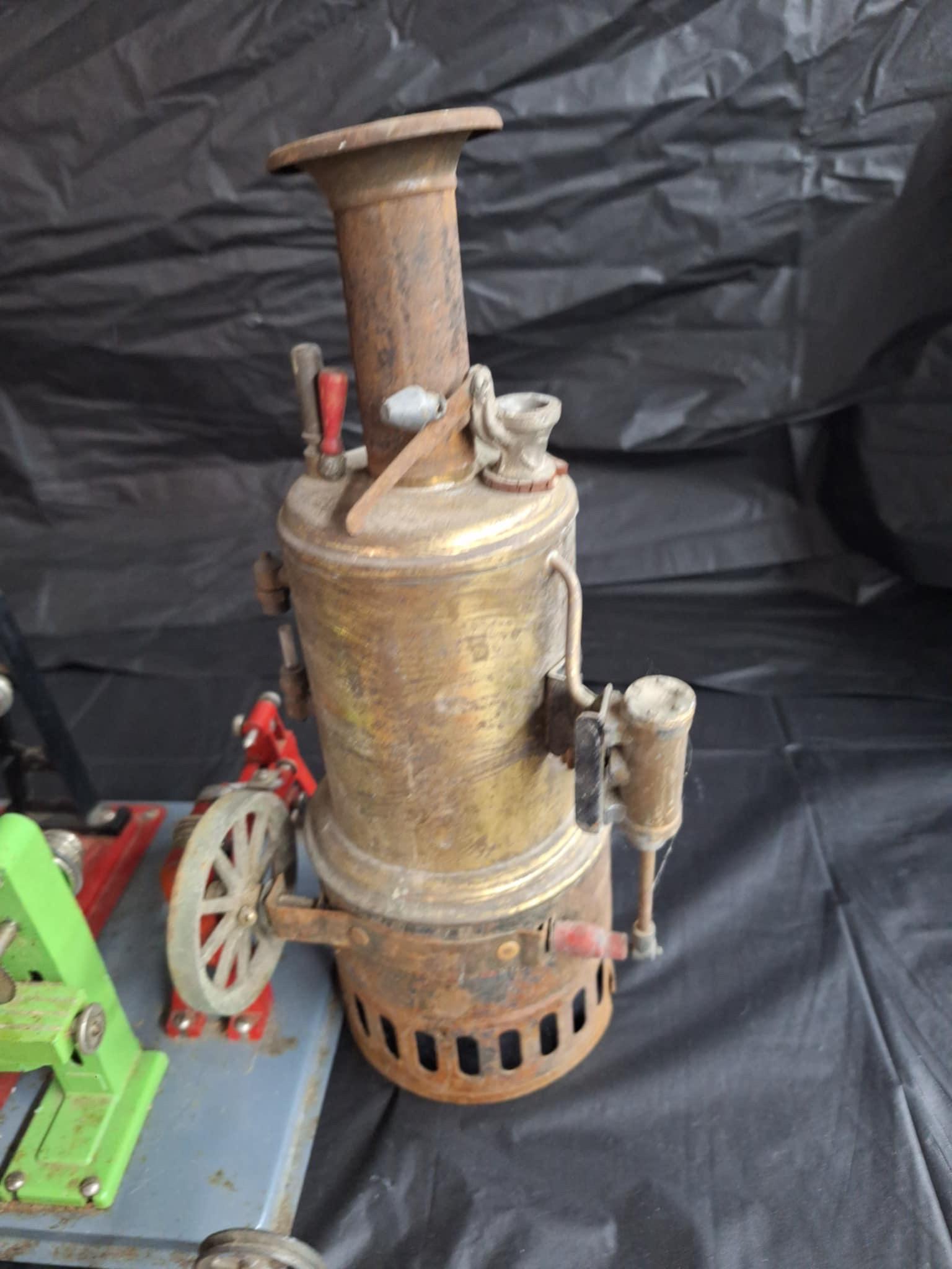 Antique Toy Steam Engine Lot, Early 20th Century, Brass & Cast Iron ...