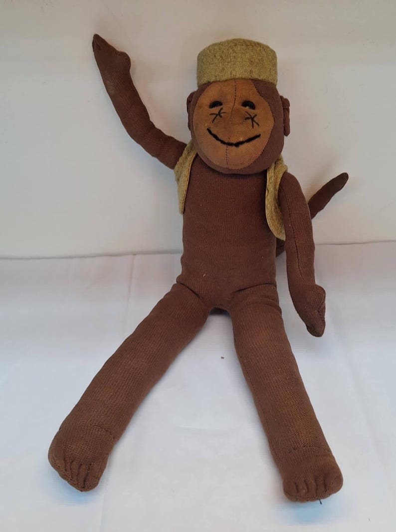 Antique Plush Monkey, Circa 1920s, 16" Tall, Good Condition - Etsy