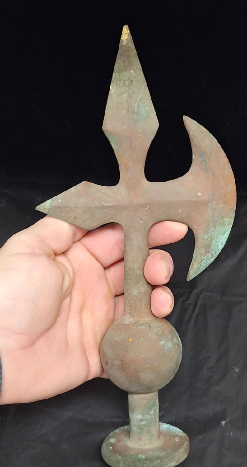 Solid Brass Halberd Flag Pole Topper / Finial – Navy Boat Flag - Etsy