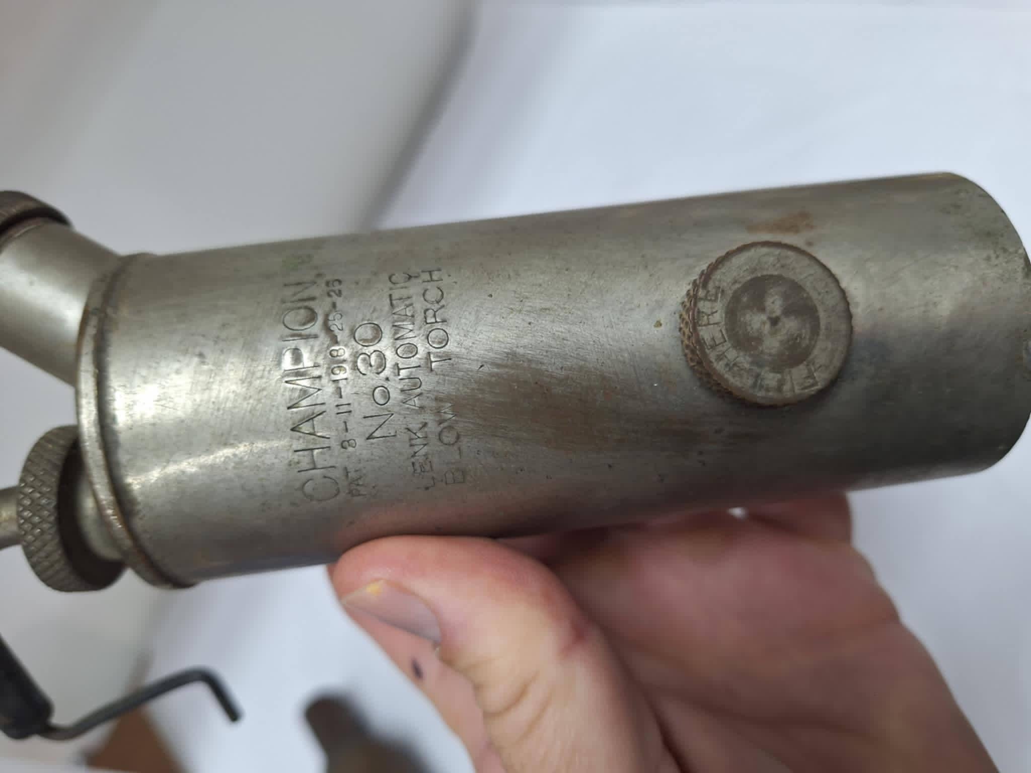 Lenk Mfg Co. Champion No. 30 Automatic Alcohol Blow Torch (1930s-1940s ...