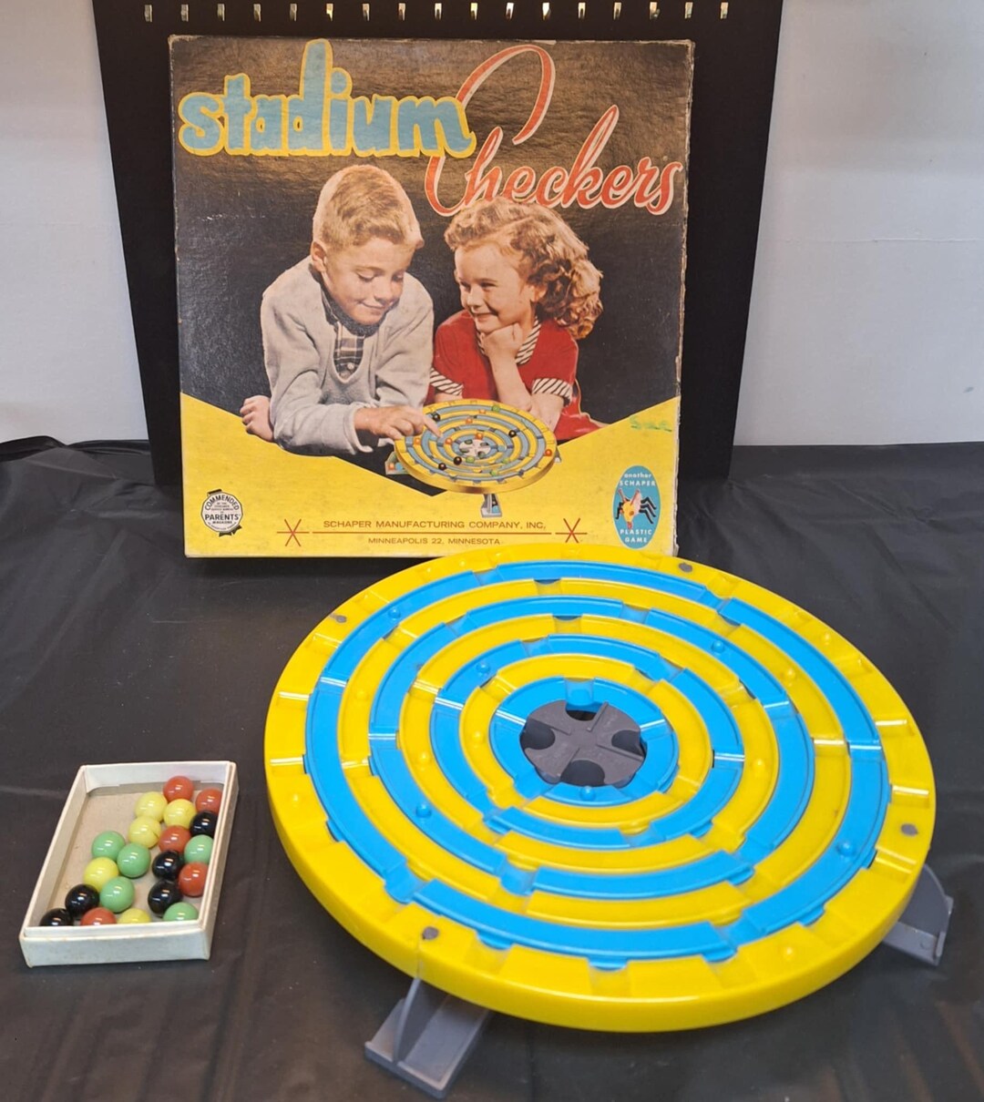 1950s Schaper Stadium Checkers in Box – Classic Board Game - Etsy
