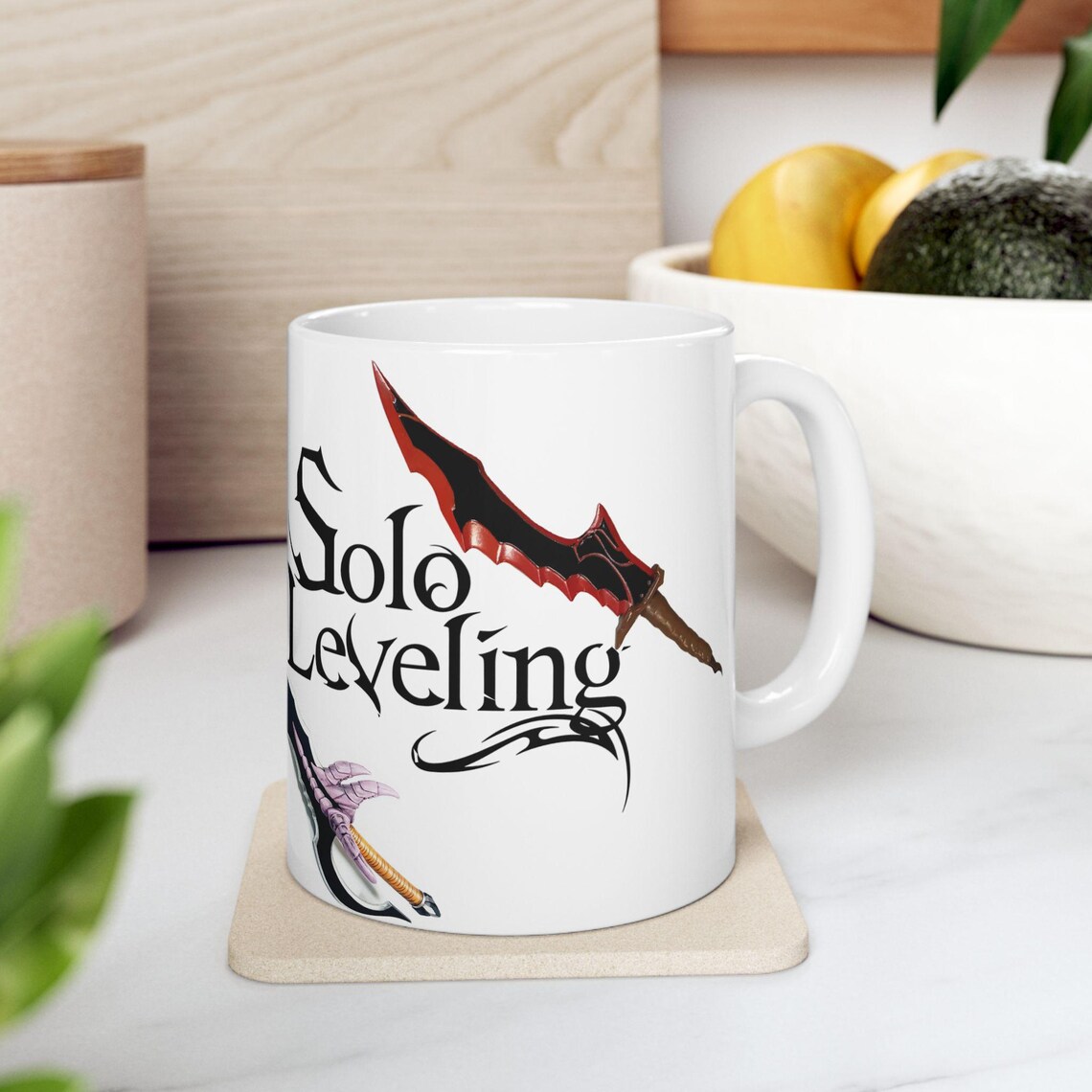 Sung Jin Woo Mug, Solo Leveling Design, Two Daggers, Anime Fan Gift ...