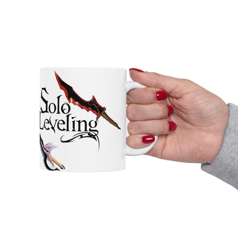 Sung Jin Woo Mug, Solo Leveling Design, Two Daggers, Anime Fan Gift ...