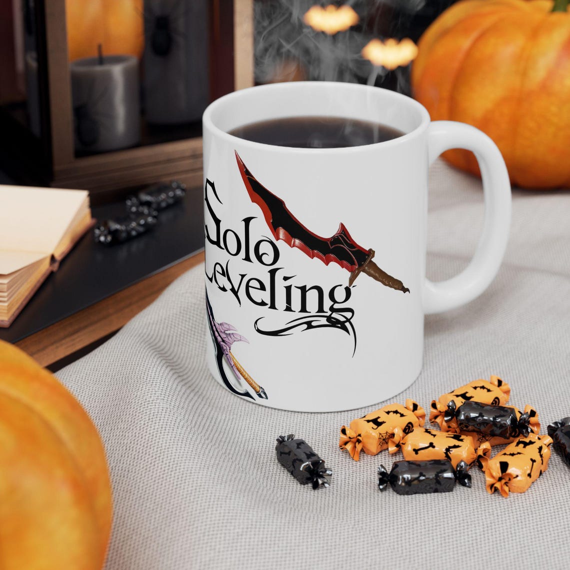 Sung Jin Woo Mug, Solo Leveling Design, Two Daggers, Anime Fan Gift ...