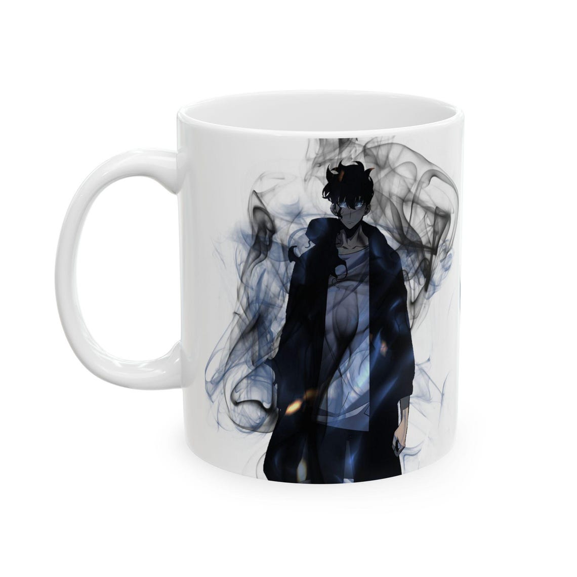 Sung Jin Woo Mug, Solo Leveling Design, Two Daggers, Anime Fan Gift ...