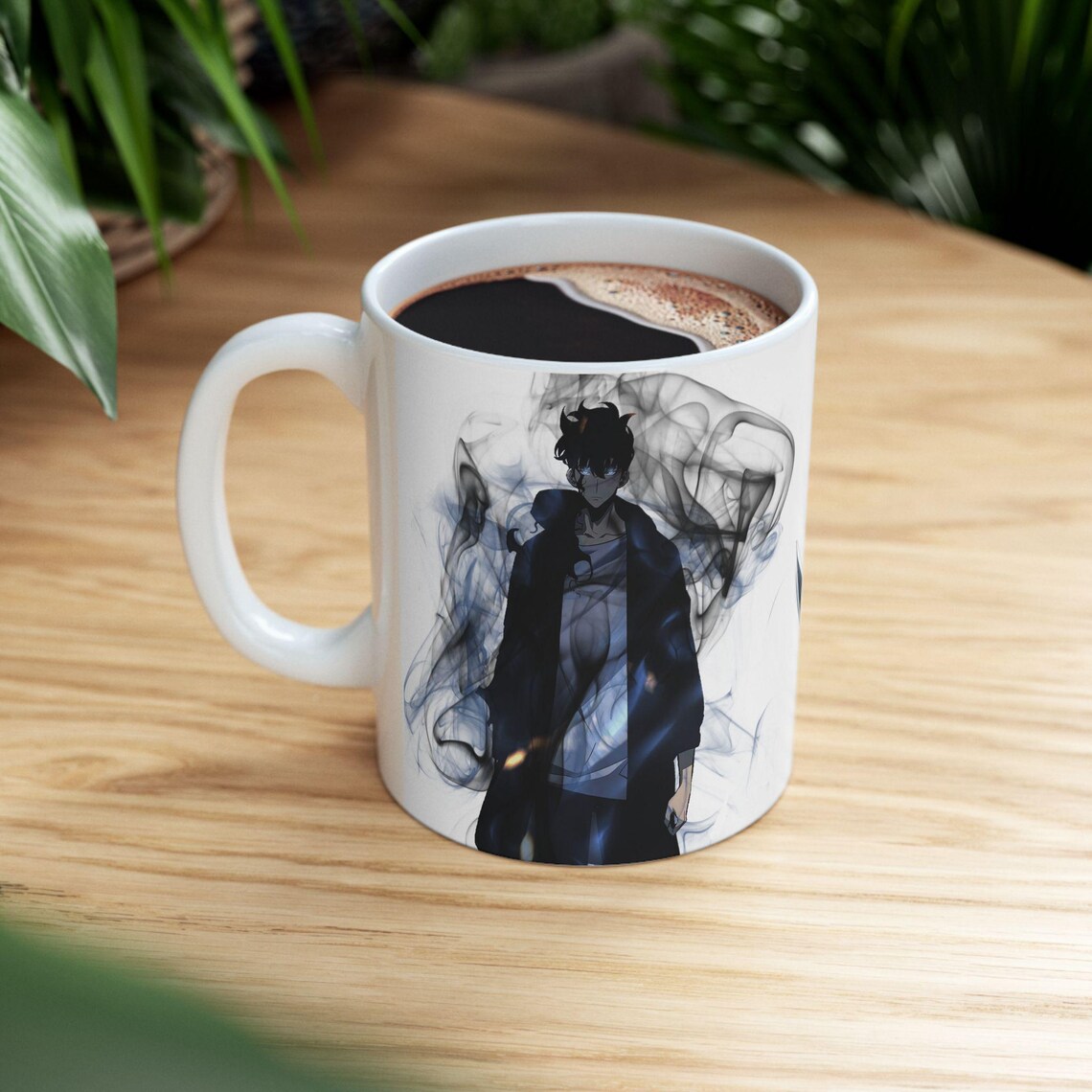 Sung Jin Woo Mug, Solo Leveling Design, Two Daggers, Anime Fan Gift ...