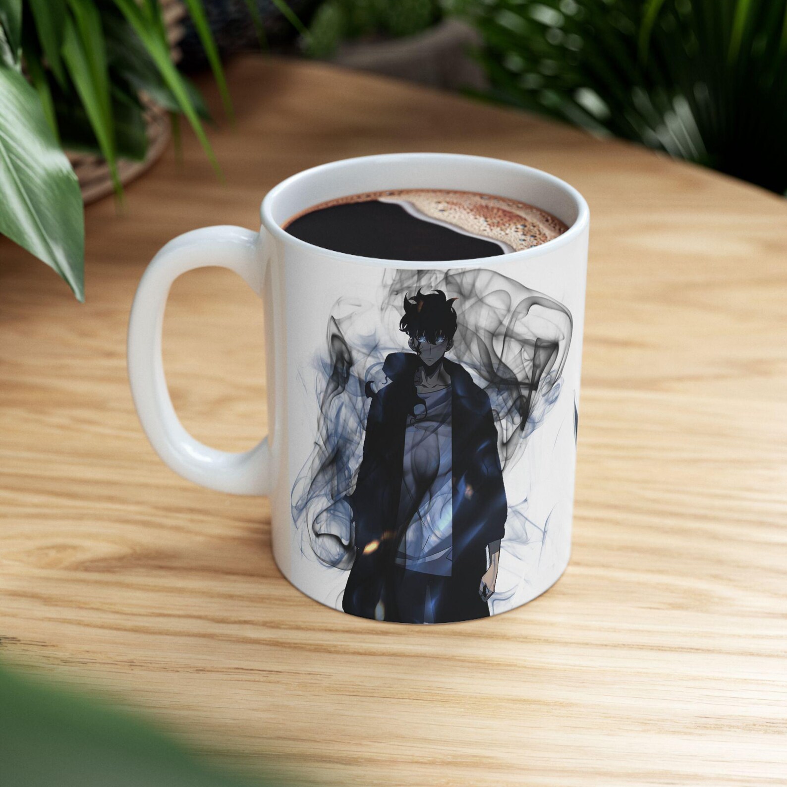Sung Jin Woo Mug, Solo Leveling Design, Two Daggers, Anime Fan Gift ...