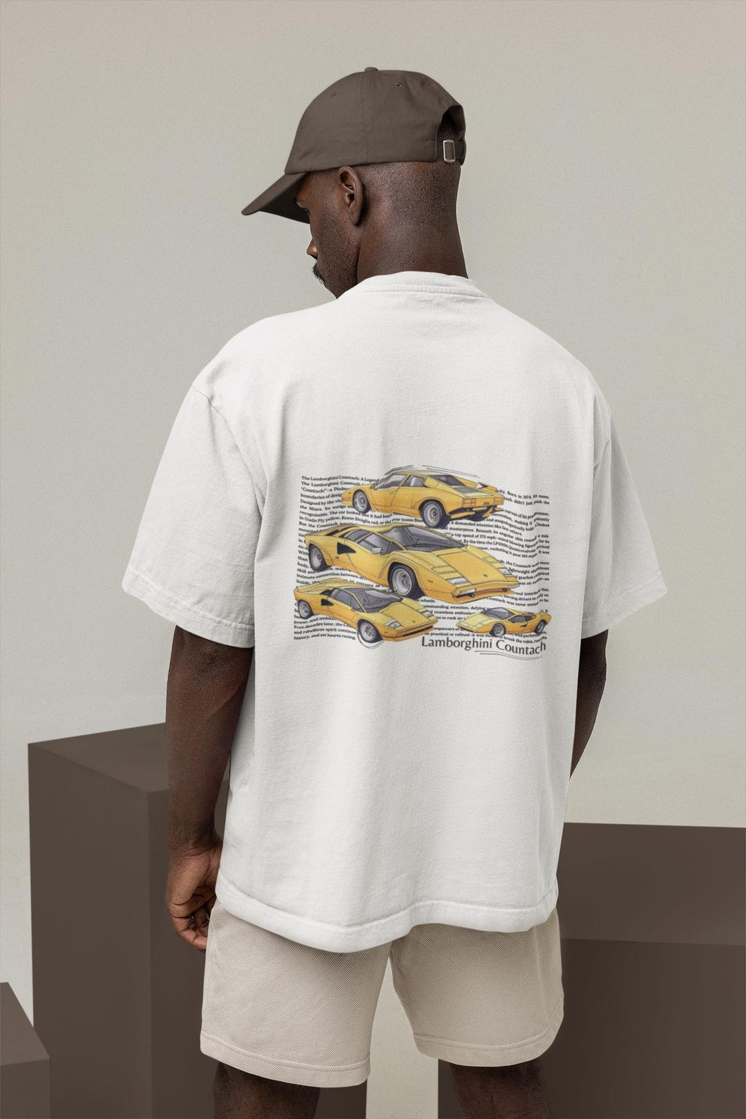 Oversize Lamborghini Countach T-shirt Retro Supercar Shirt 80er 90er ...