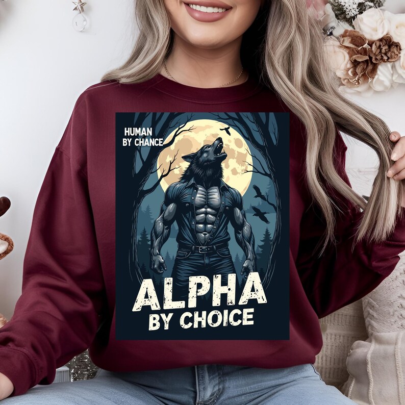 Human by Chance Alpha by Choice | Digital PNG Design for Print - Etsy