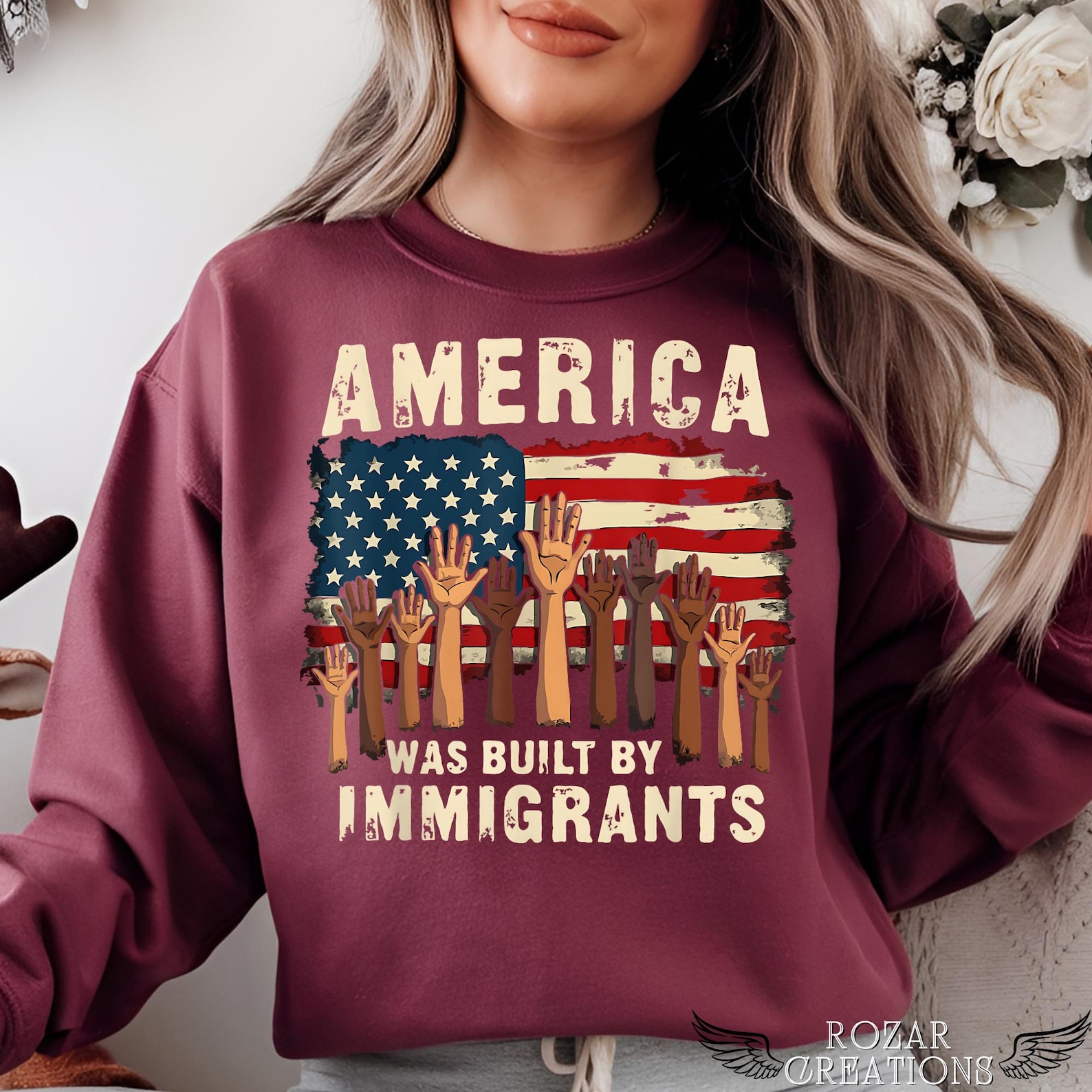 America Was Built by Immigrants PNG, Patriotic Immigration Quote ...
