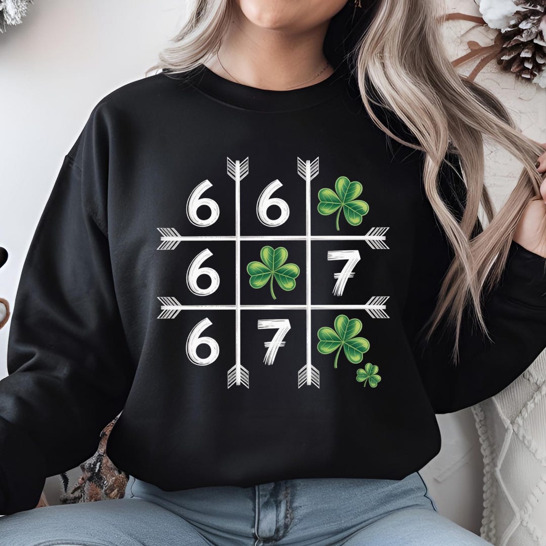 St Patrick’s Day PNG 67th Birthday Tic Tac Toe Shamrock Clover Arrow ...
