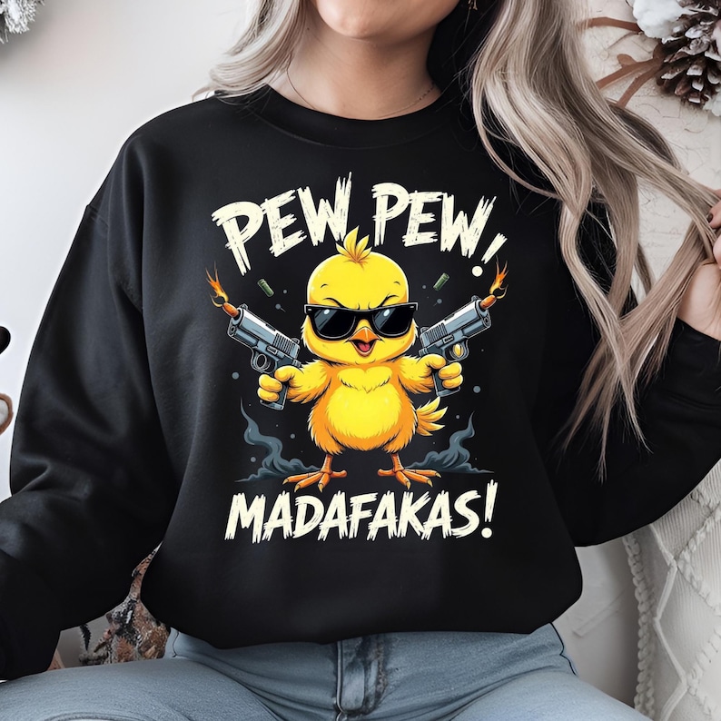 Pew Pew Madafakas PNG | Funny Gangster Chick Clipart | Cool Chicken ...