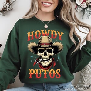 Howdy Putos PNG - Western Skull Clipart - Cowboy Skeleton Digital ...