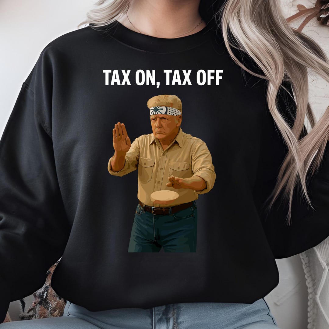 Trump Tax on Tax off Meme ,2 Pngs Black and White | Instant Download ...