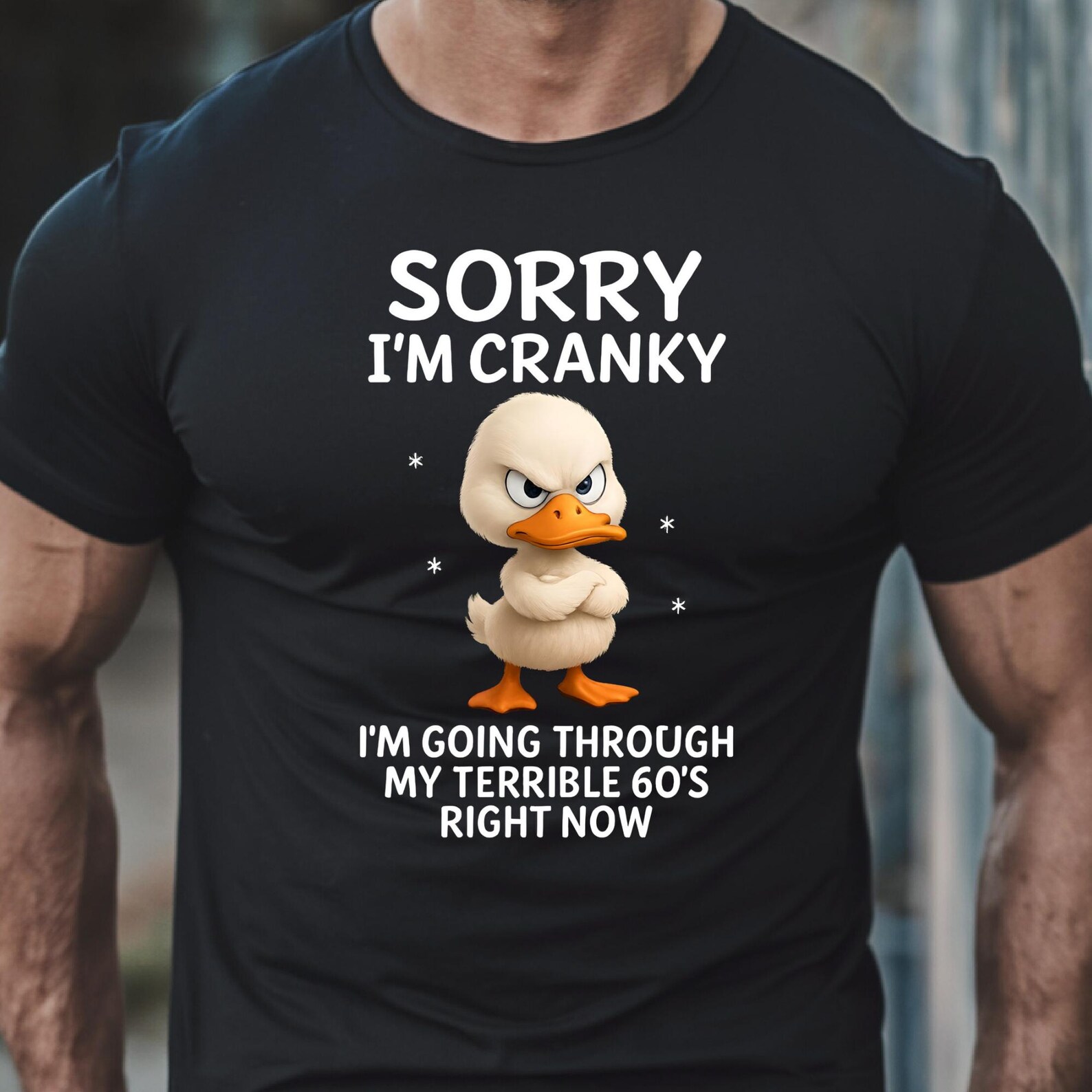 Sorry I'm Cranky Duck PNG, Funny 60s Birthday Sublimation Design ...