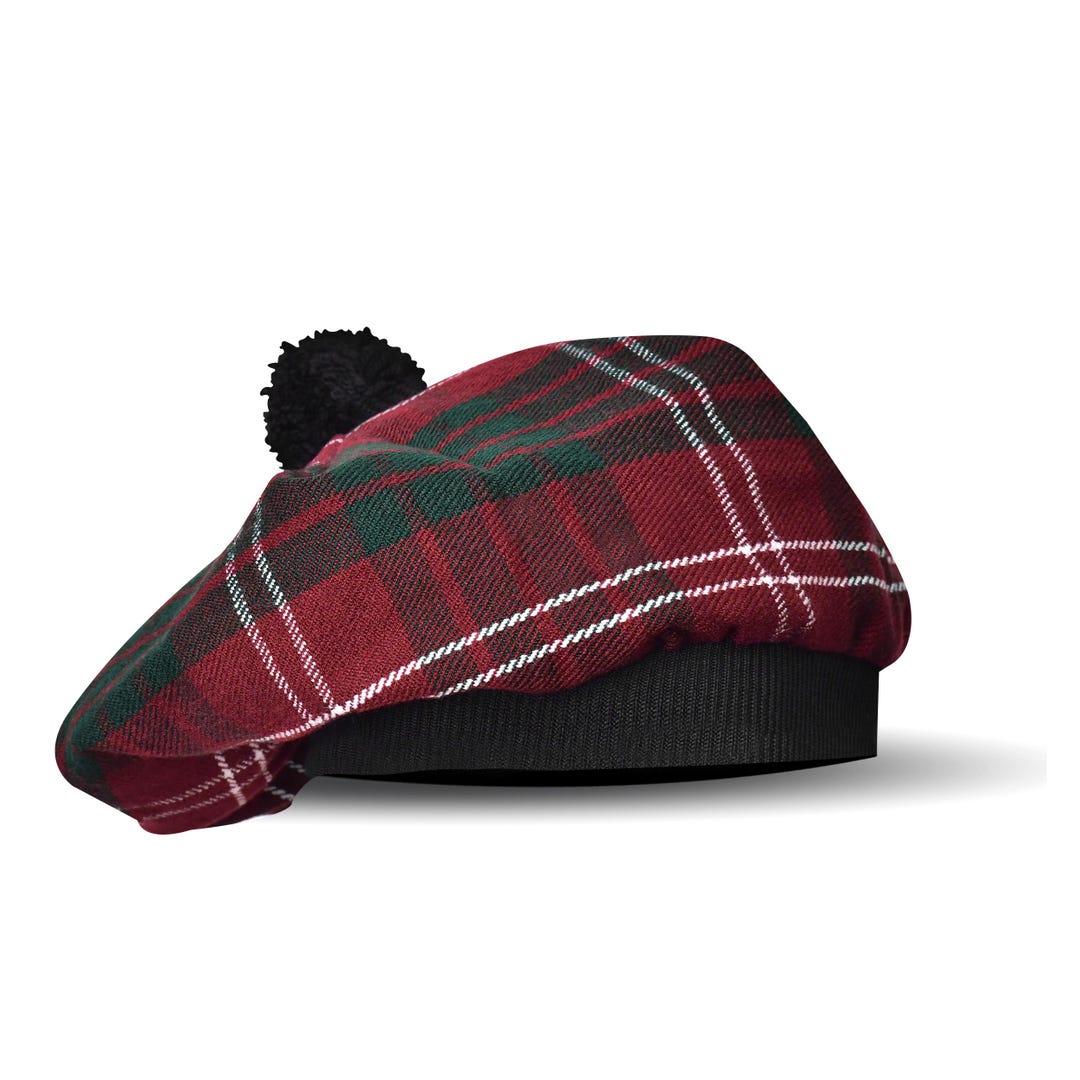 Handmade Tartan Tam O Shanter, Acrylic Wool Scottish Bonnet - Etsy