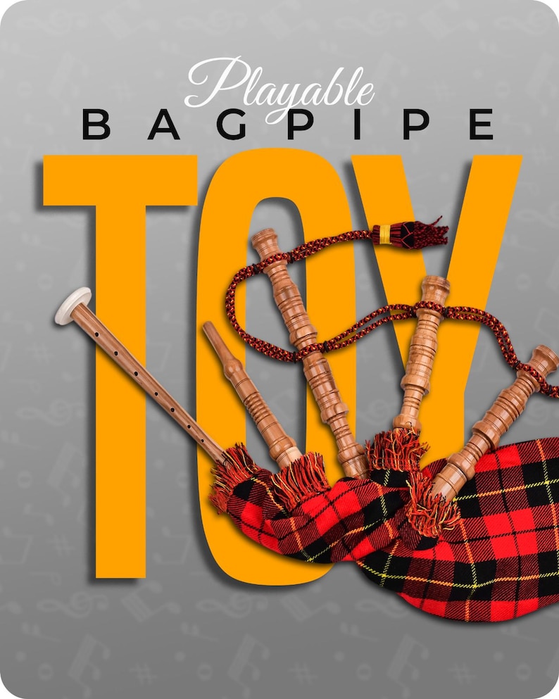 Scottish Mini Miniature Bagpipe, Rosewood Bagpipe for Beginners ...