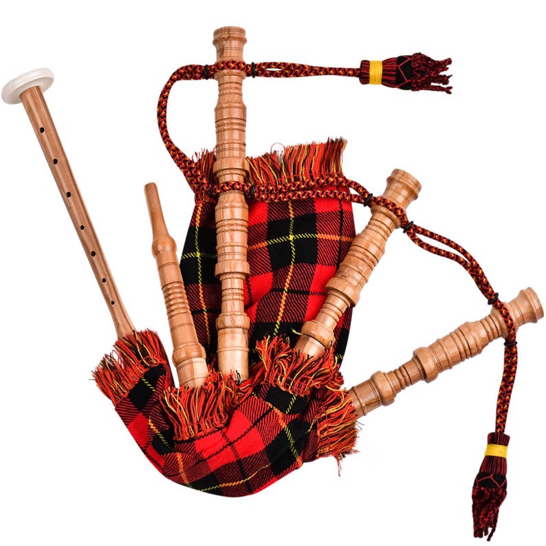 Scottish Mini Miniature Bagpipe, Rosewood Bagpipe for Beginners ...