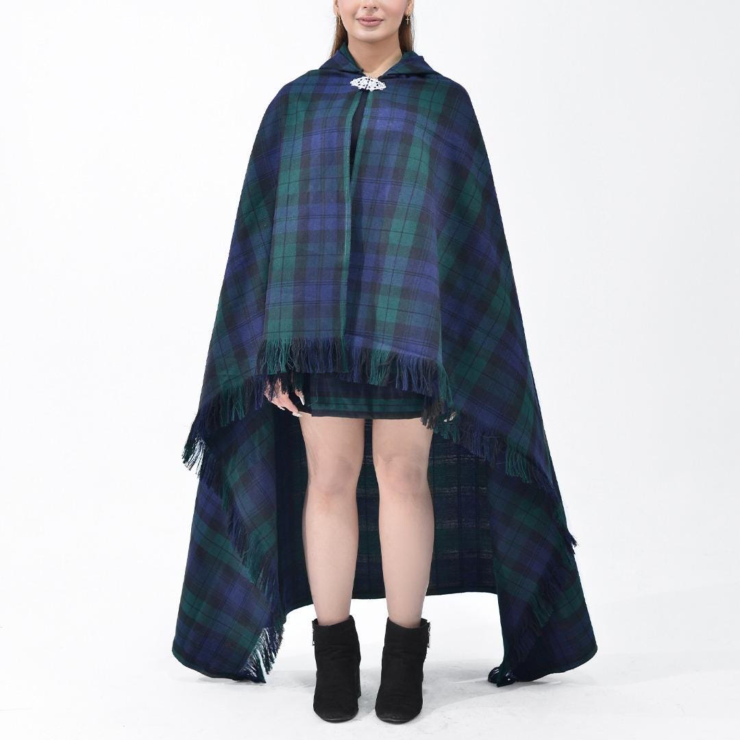 Scottish Tartan Cloak - Black Watch Plaid, Heritage Style - Etsy