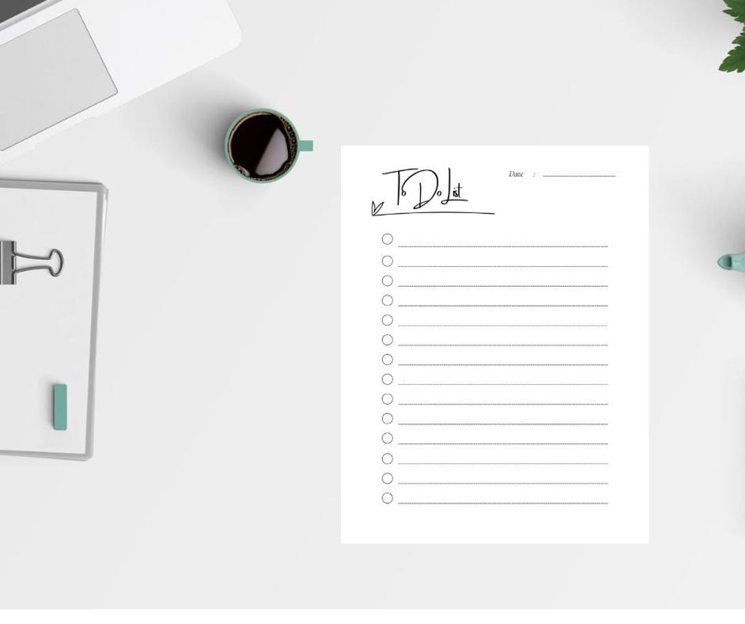 To Do List, Blank Checklist, Planner, Productivity, Tasks, List ...