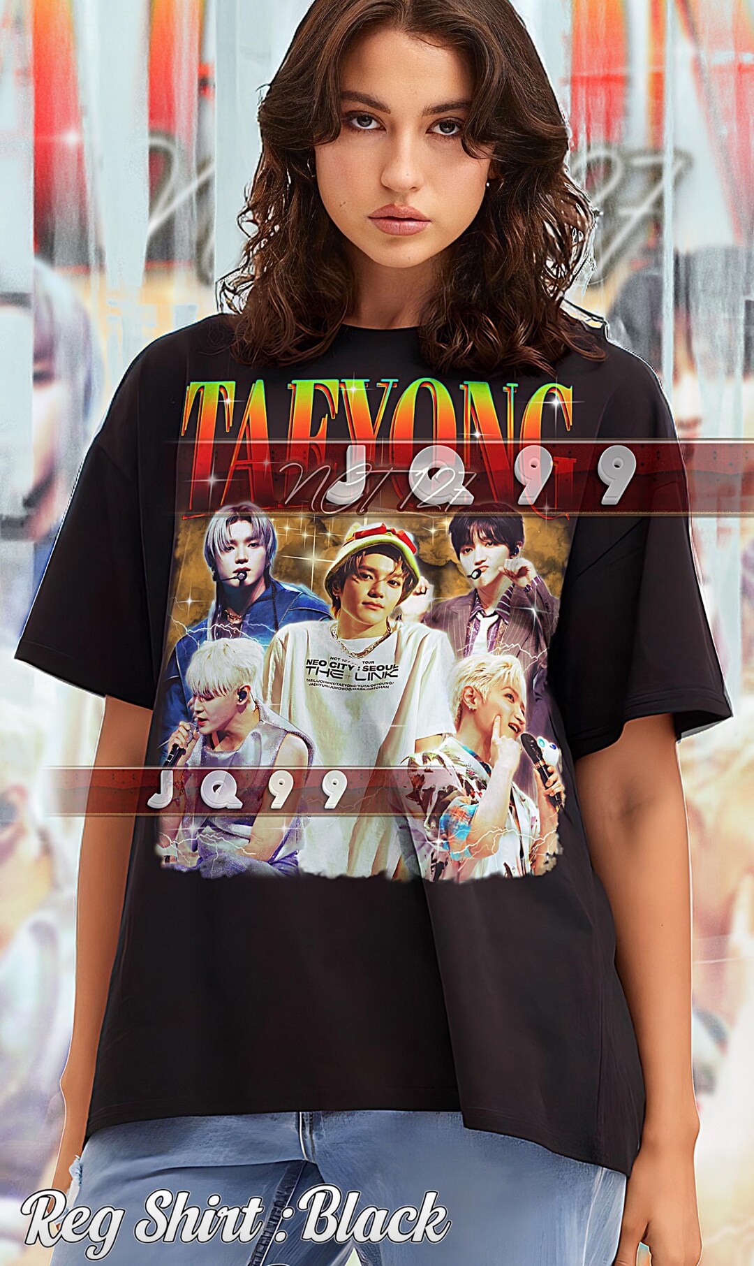 TAEYONG Nct 127 Shirt Taeyong Nct 127 Retro Tees, Taeyong Nct 127 Bootleg Tshirt, Taeyong Nct ...