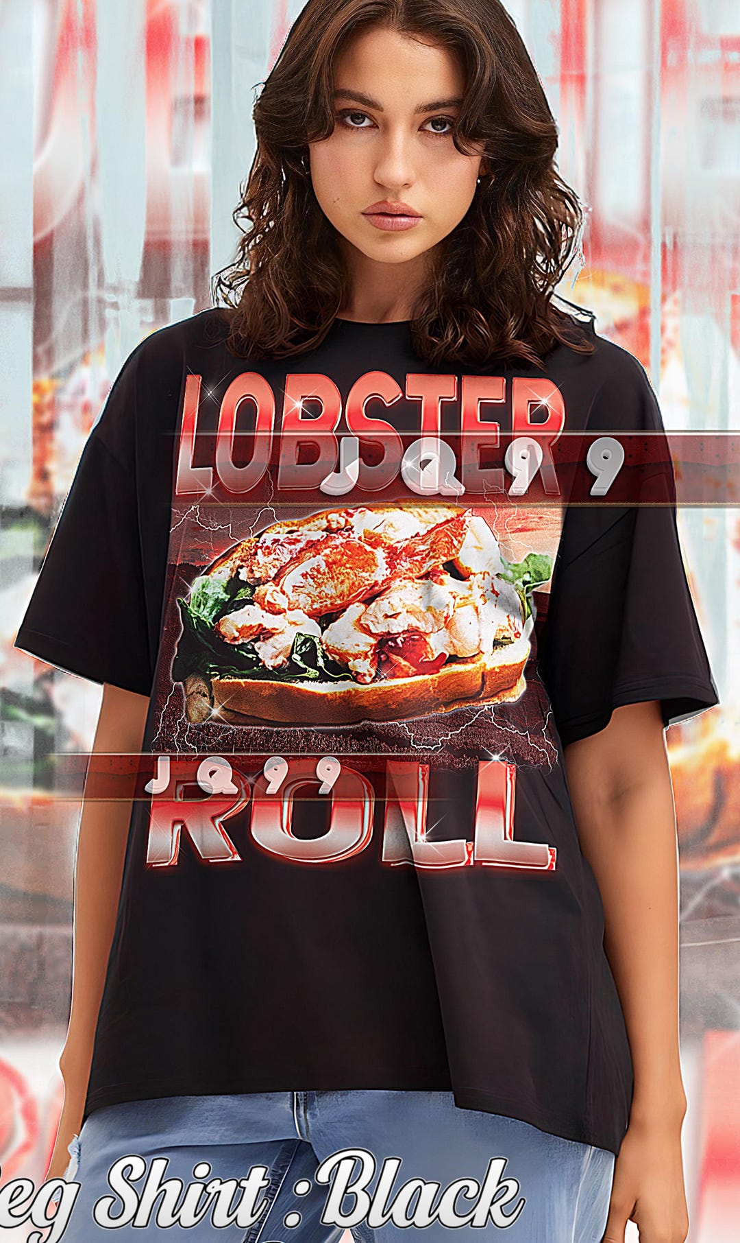 Lobster Roll Shirt, Lobster Roll Bootleg Tshirt, Lobster Roll Retro Tee ...