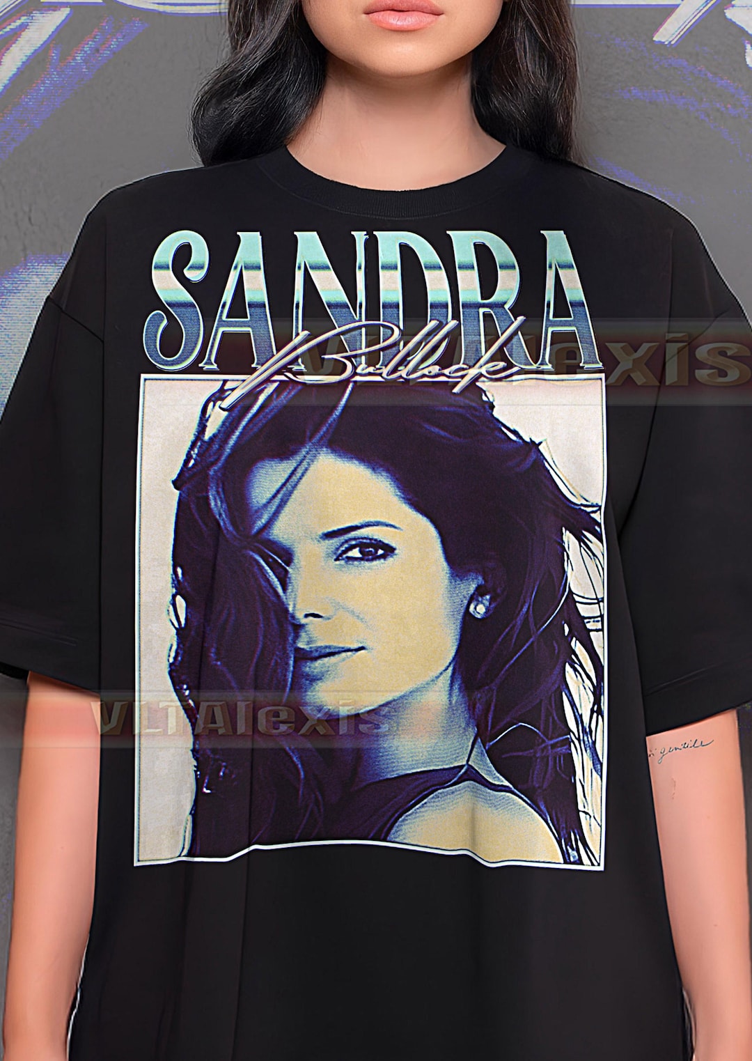 Sandra Bullock T-shirt, Vintage Actress Star Hollywood Legend Performer ...