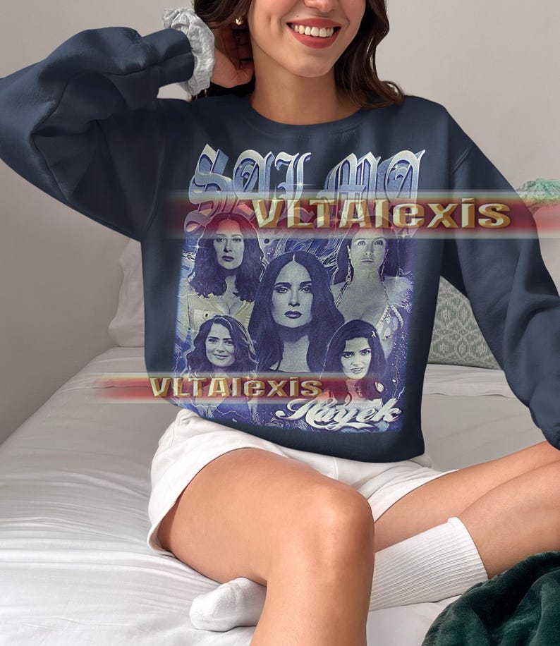 Salma Hayek T-shirt, Vintage Actress Star Celebrity Performer Tee, 90s ...