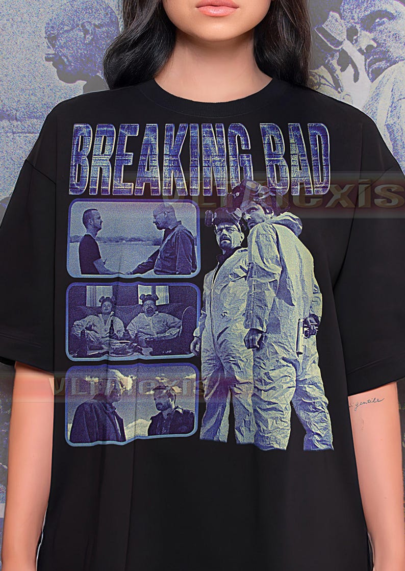 Breaking Bad T-shirt, Vintage TV Show Drama Classic Logo Graphic Tee ...