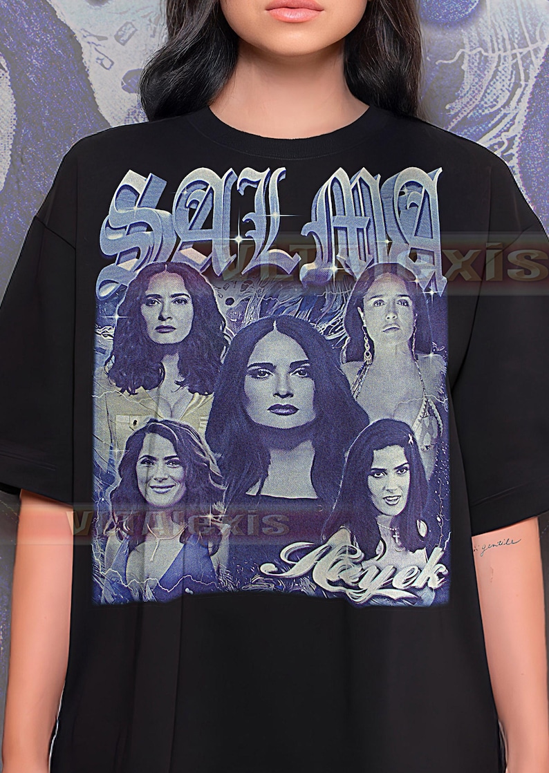 Salma Hayek T-shirt, Vintage Actress Star Celebrity Performer Tee, 90s ...