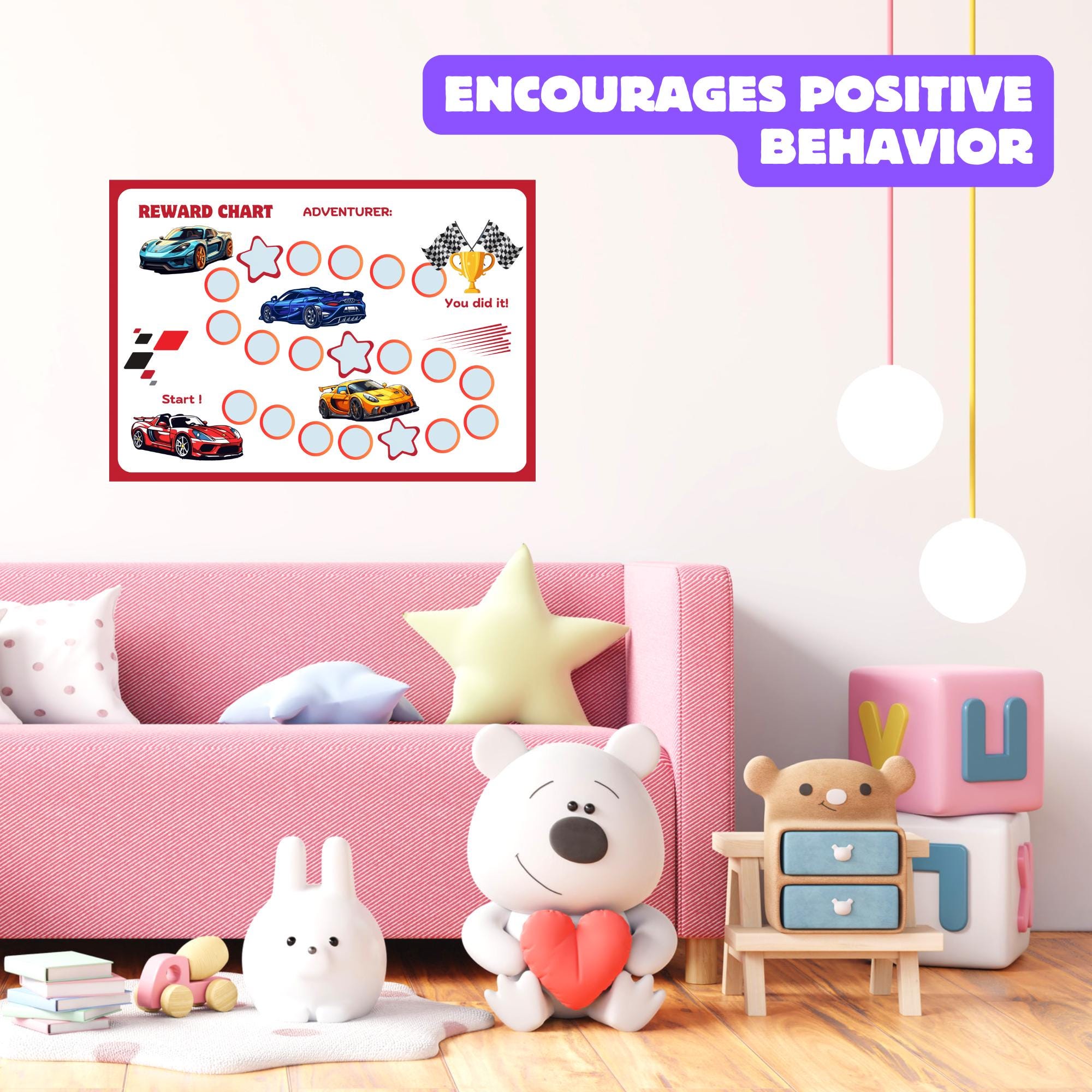 Themed Reward Chart Printable Bundle: Kids Behavior & Potty Training ...