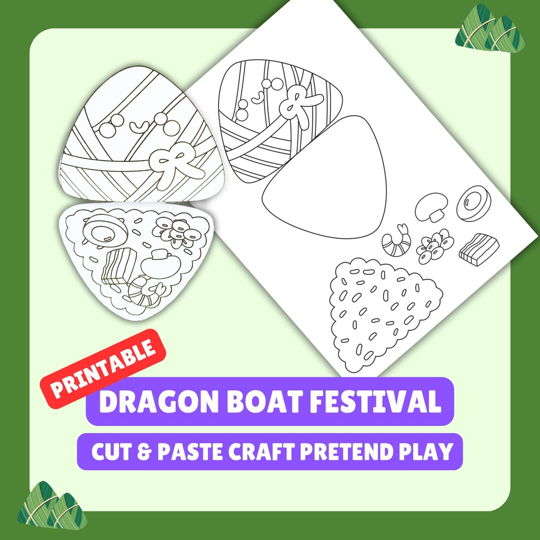Dragon Boat Festival Craft: Rice Dumpling Cut & Paste Activity ...