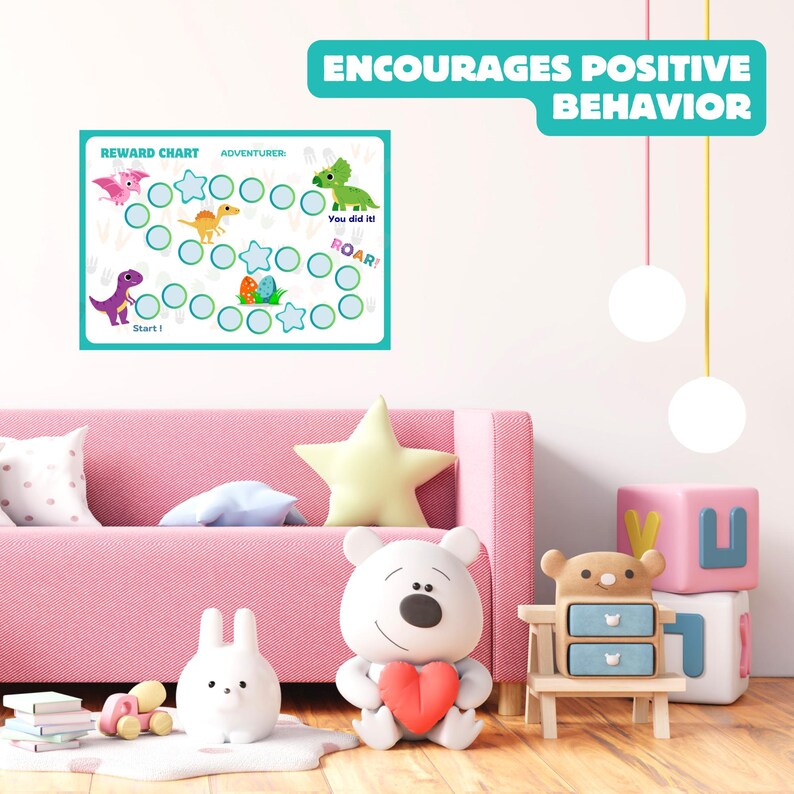 Dinosaur Reward Chart: Kids Behavior Tracker (PDF) - Etsy