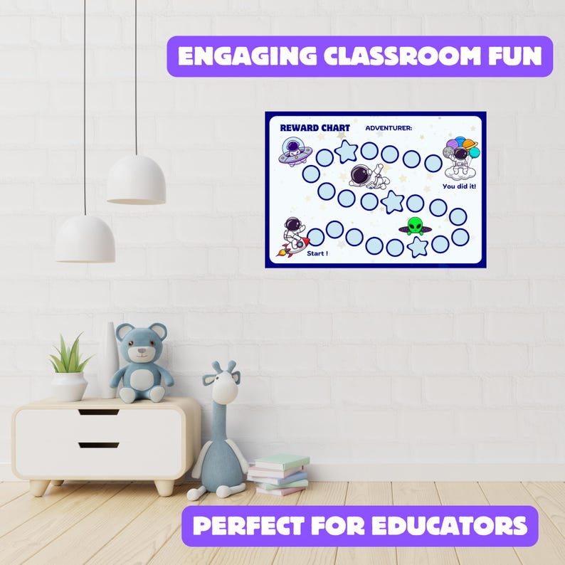 Astronaut Reward Chart for Kids Printable Toddler Behavior Chart PDF ...