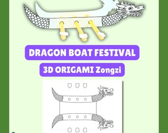 Dragon Boat Festival 3D Paper Craft Kit: Rice Dumpling Coloring ...