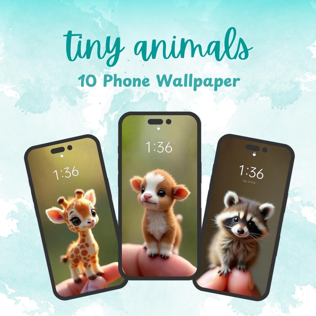 Cute Baby Animal Phone Wallpapers | Fluffy & Tiny Animal Wallpaper Set ...